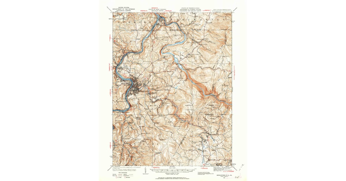 1931 Map of Morgantown, WV — High-Res | Pastmaps