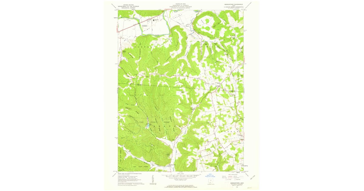 1961 Map of Morgantown, Ross County, OH — High-Res | Pastmaps