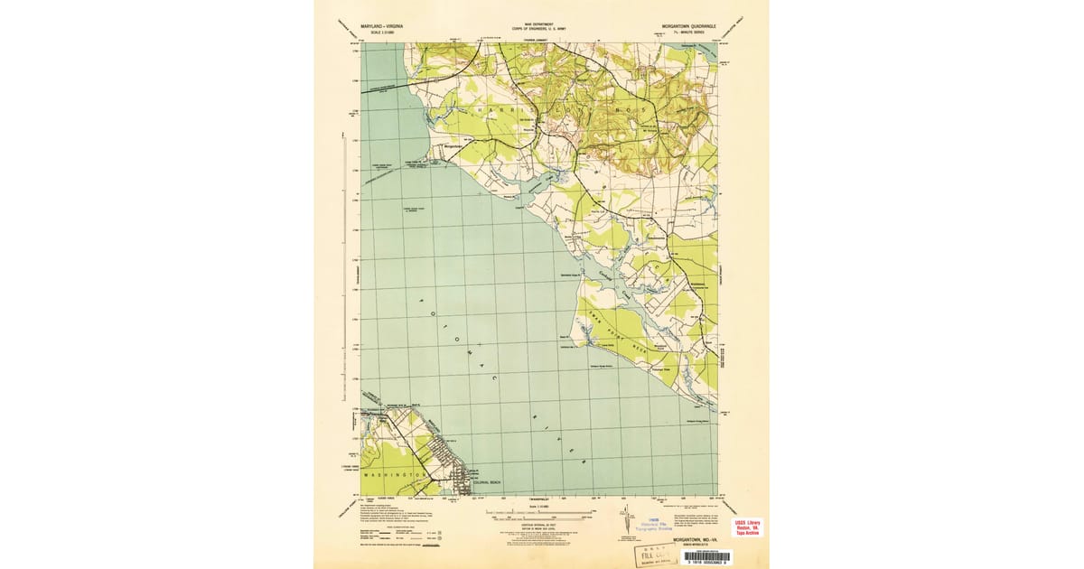 1940s Maps of Colonial Beach, VA | Pastmaps