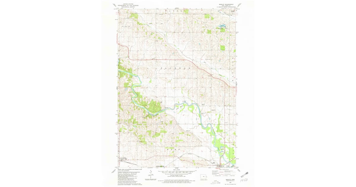 1980 Map of Morley, IA — High-Res | Pastmaps
