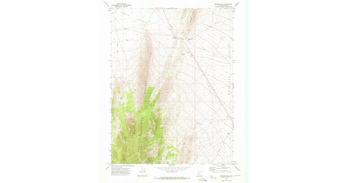 1971 Map of Mormon Gap, Millard County, UT — High-Res | Pastmaps
