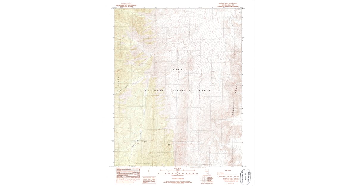 1987 Map of Mormon Well, Clark County, NV — High-Res | Pastmaps