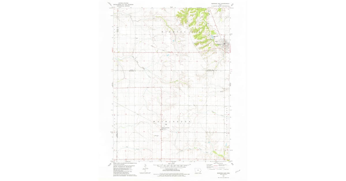 1981 Map of Morning Sun, IA — High-Res | Pastmaps