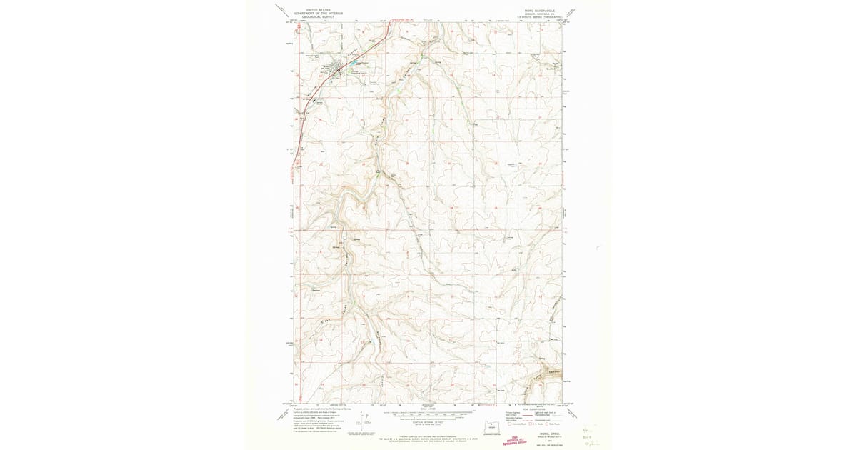 1971 Map of Moro, OR — High-Res | Pastmaps