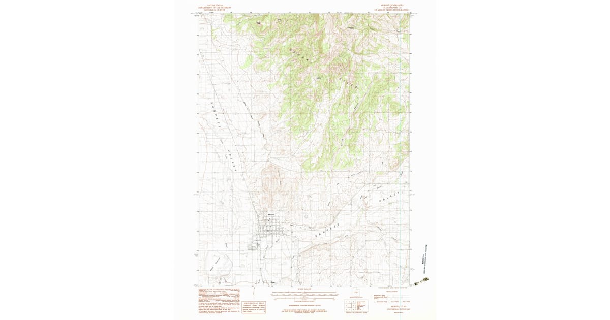 1983 Map of Moroni, UT — High-Res | Pastmaps