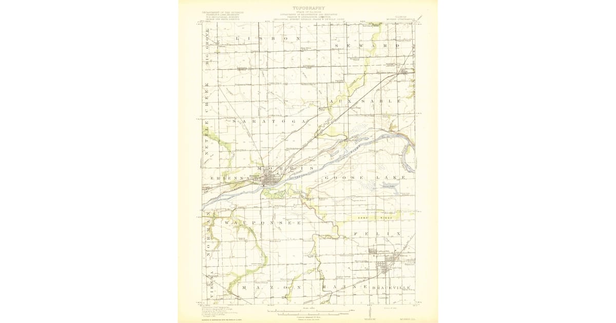 1918 Map of Morris, IL — High-Res | Pastmaps