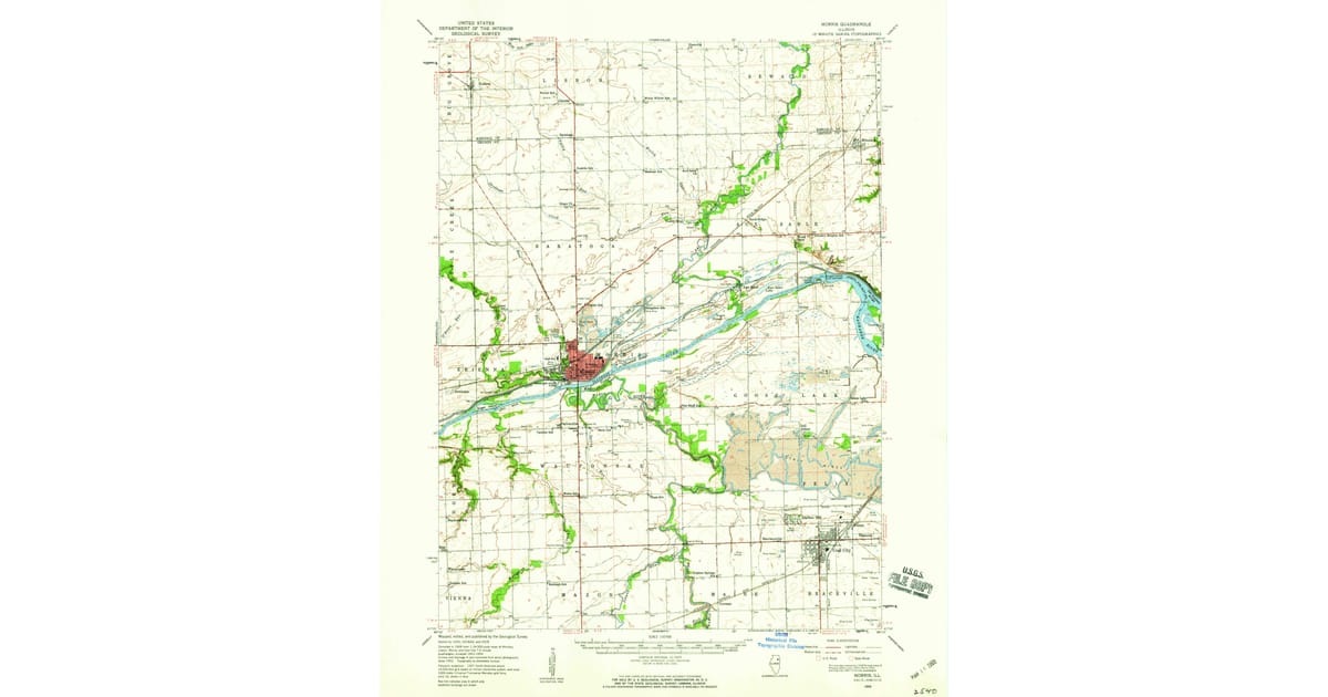 1954 Map of Morris, IL — High-Res | Pastmaps