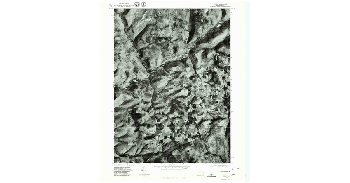 1977 Map of Morris, Tioga County, PA — High-Res | Pastmaps