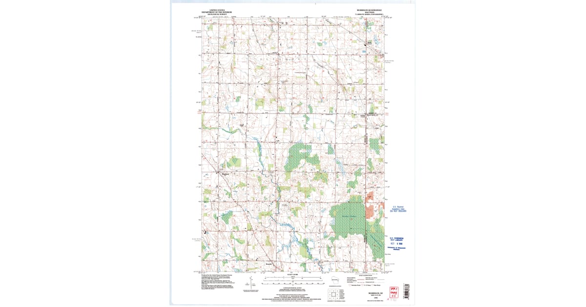 1992 Map of Morrison, Brown County, WI — High-Res | Pastmaps