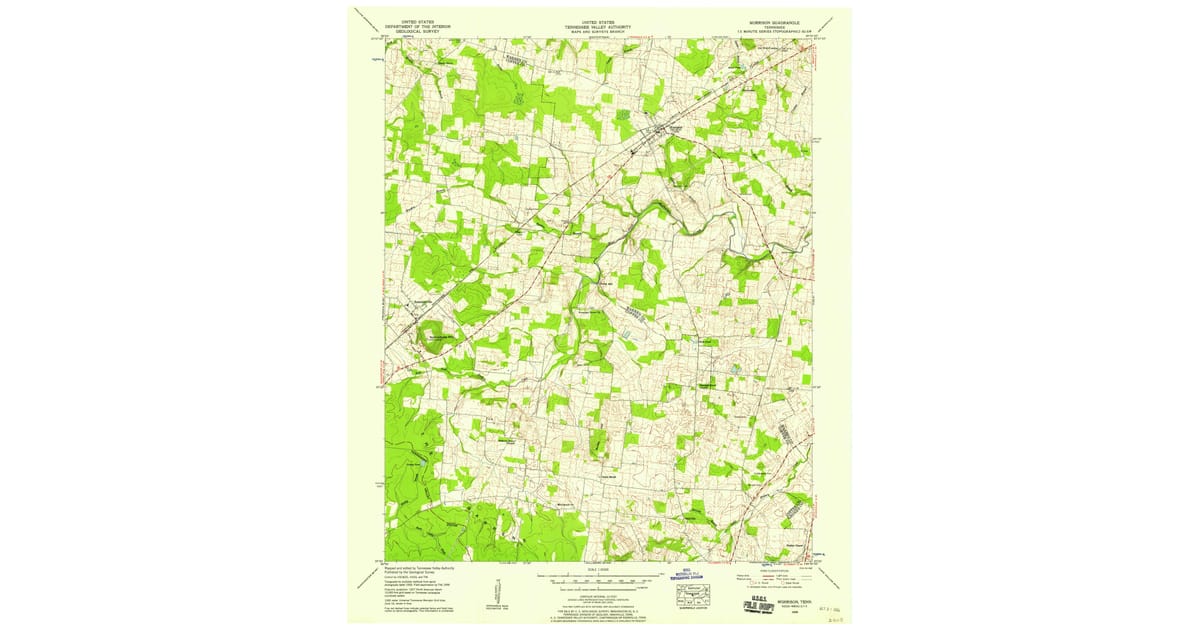 1956 Map of Morrison, TN — High-Res | Pastmaps