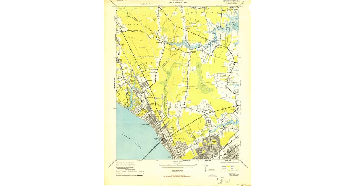 1944 Map of Morrison, York County, VA — High-Res | Pastmaps