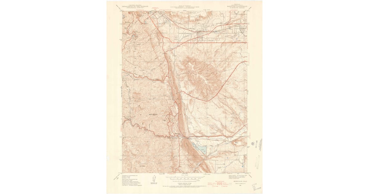 1938 Map of Morrison, CO — High-Res, 1938 Print #2 | Pastmaps