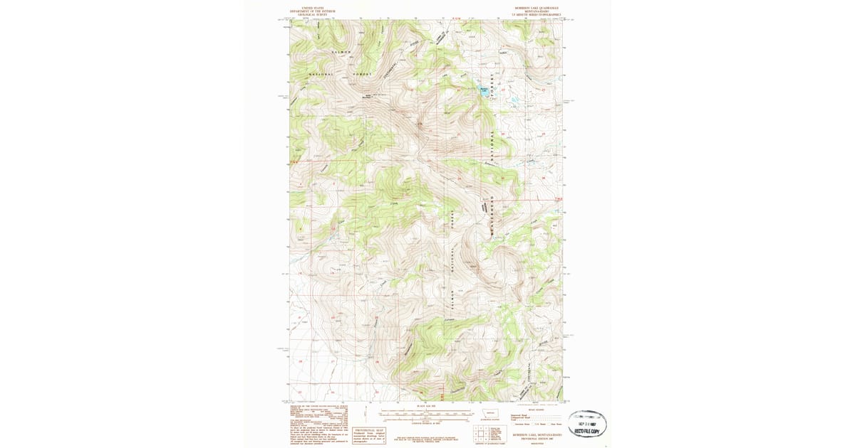 1987 Map of Morrison Lake, Beaverhead County, MT — High-Res | Pastmaps