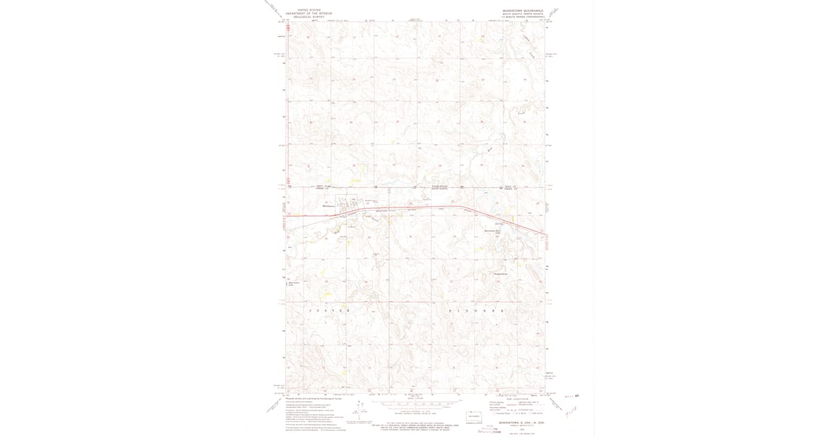 1972 Map of Morristown, SD — High-Res | Pastmaps