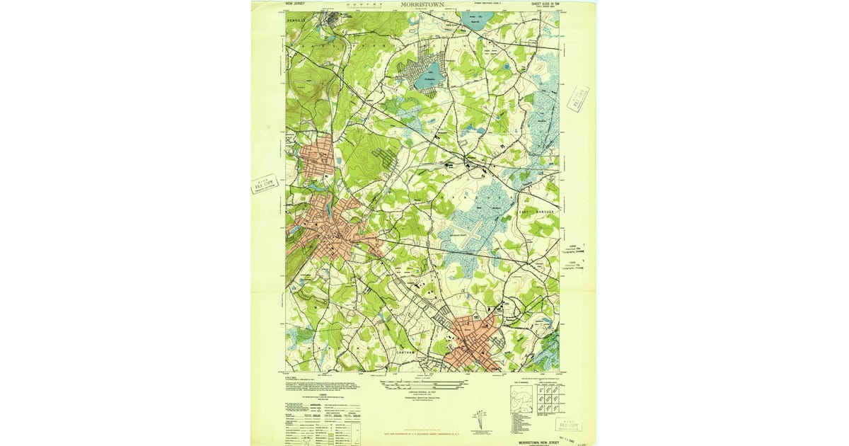 1947 Map of Morristown, NJ — High-Res | Pastmaps