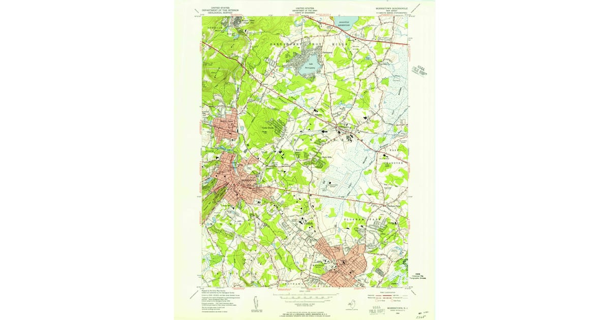 1954 Map of Morristown, NJ — High-Res | Pastmaps