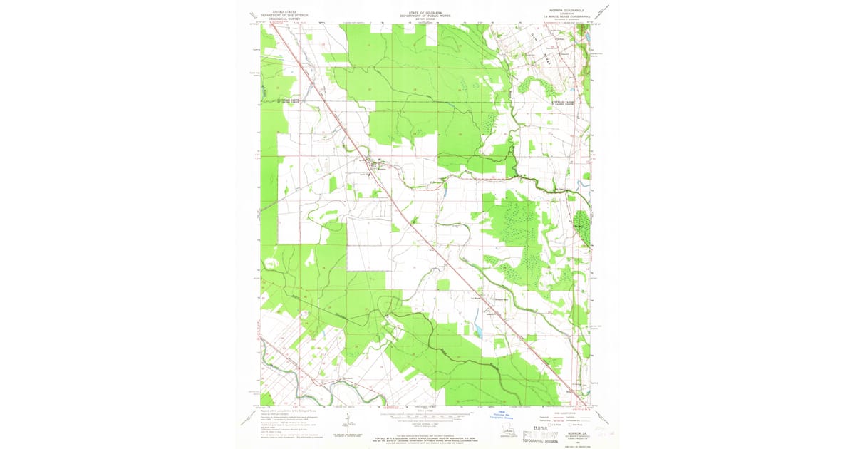 1965 Map of Morrow, LA — High-Res | Pastmaps