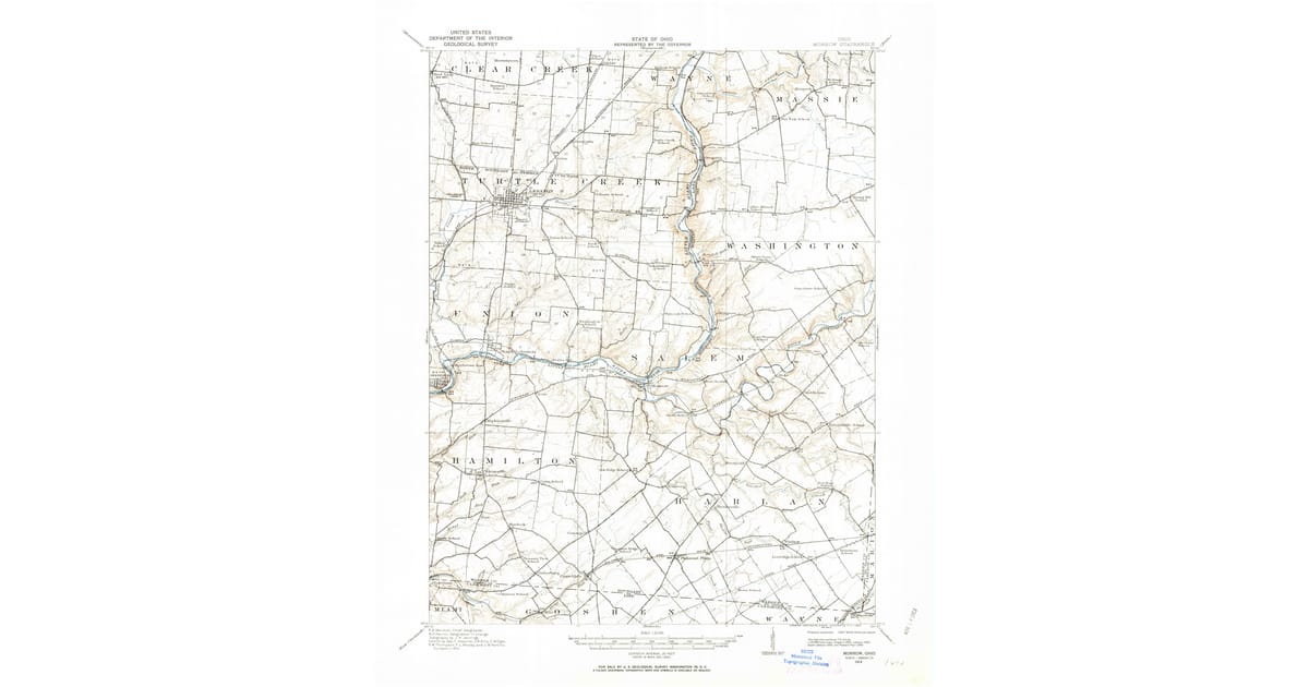 Old Maps of Mathers Mills, OH for Academic Research | Pastmaps