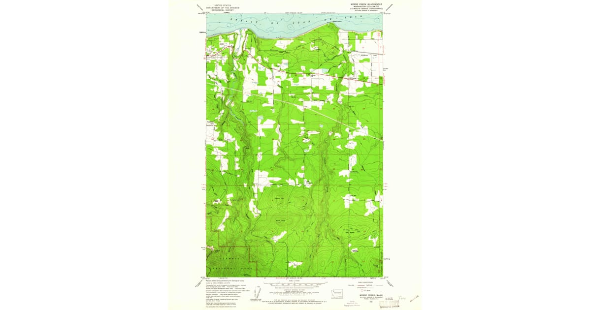 1961 Map of Morse Creek, Clallam County, WA — High-Res | Pastmaps