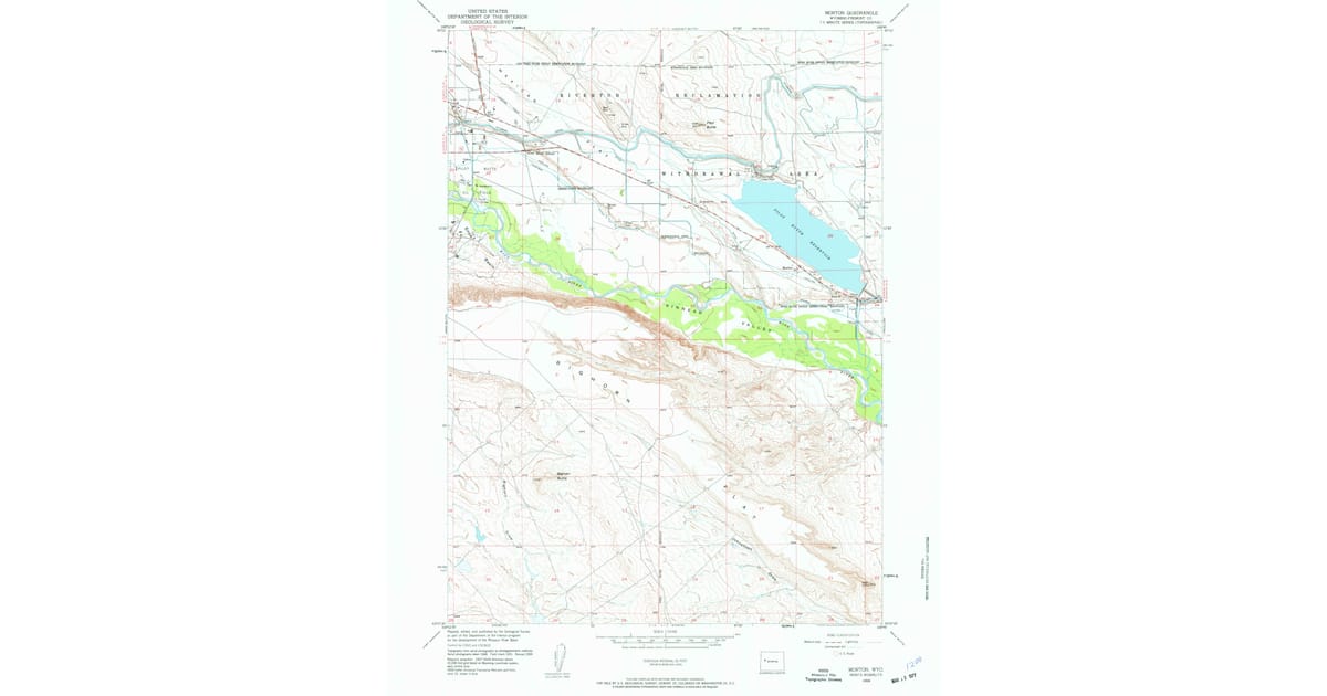 1959 Map of Morton, Fremont County, WY — High-Res | Pastmaps
