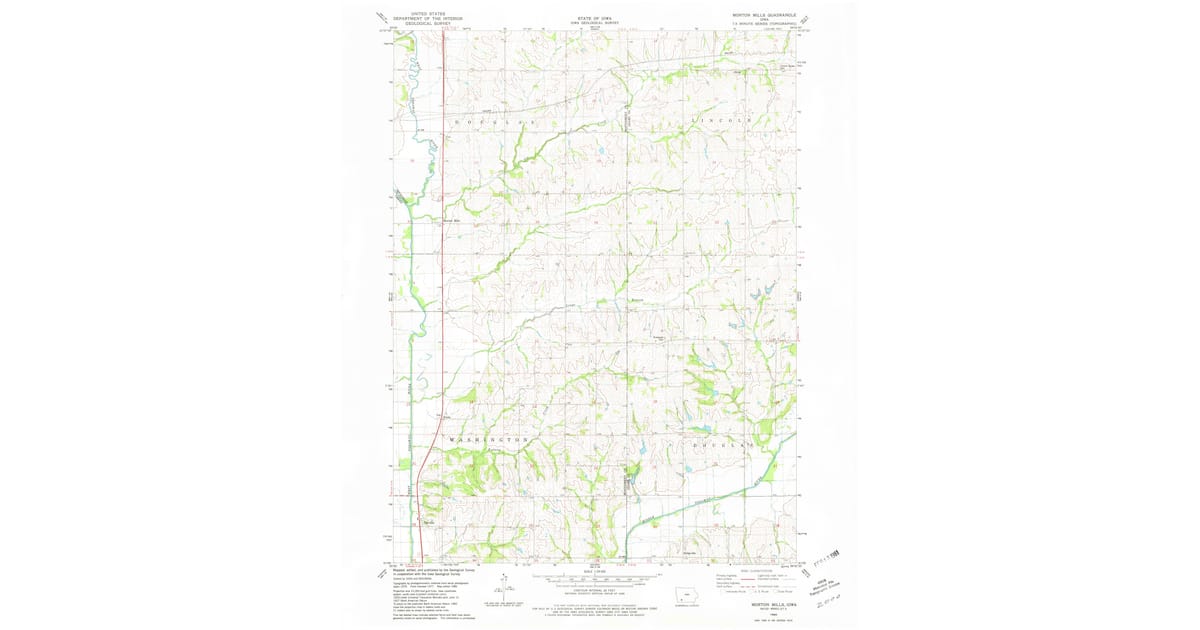1980 Map of Morton Mills, Montgomery County, IA — High-Res | Pastmaps