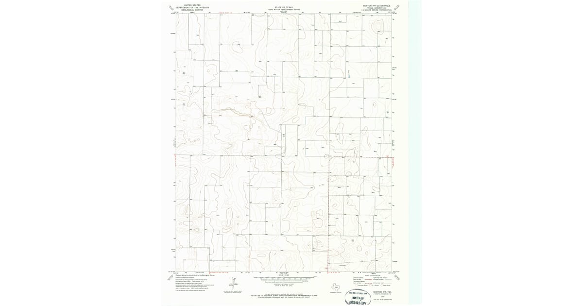 1970 Map of Morton NW, Cochran County, TX — High-Res | Pastmaps