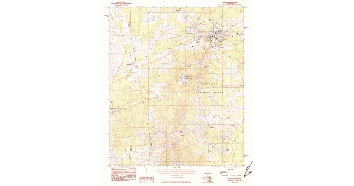1982 Map of Morton, MS — High-Res | Pastmaps