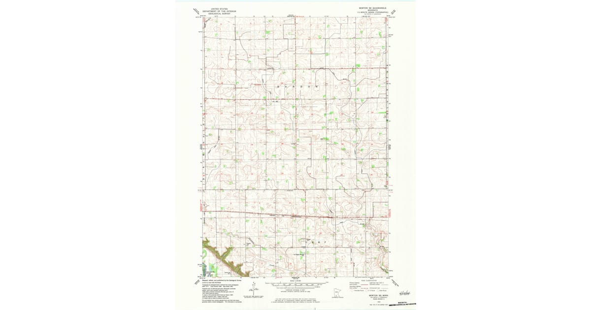 1983 Map of Morton SE, Renville County, MN — High-Res | Pastmaps