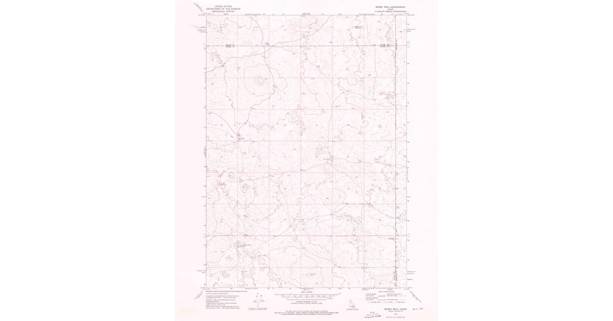 1972 Map of Mosby Well, Power County, ID — High-Res | Pastmaps