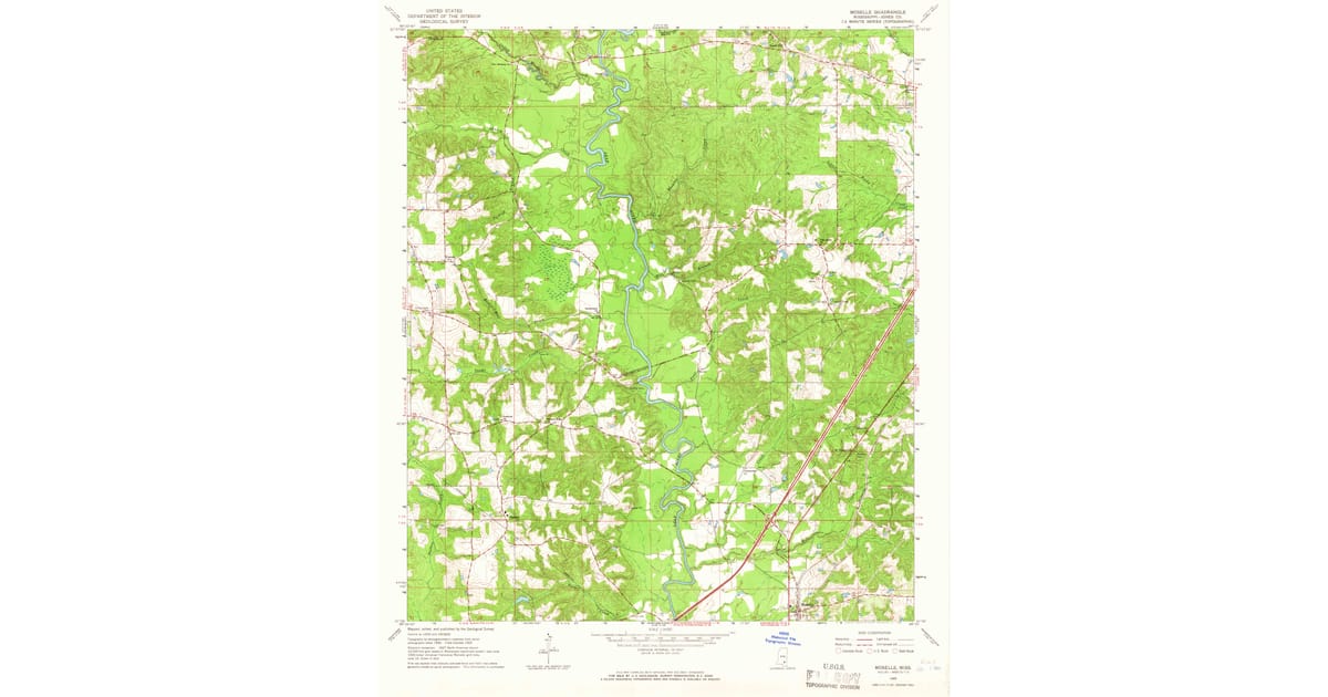 1965 Map of Moselle, MS — High-Res | Pastmaps