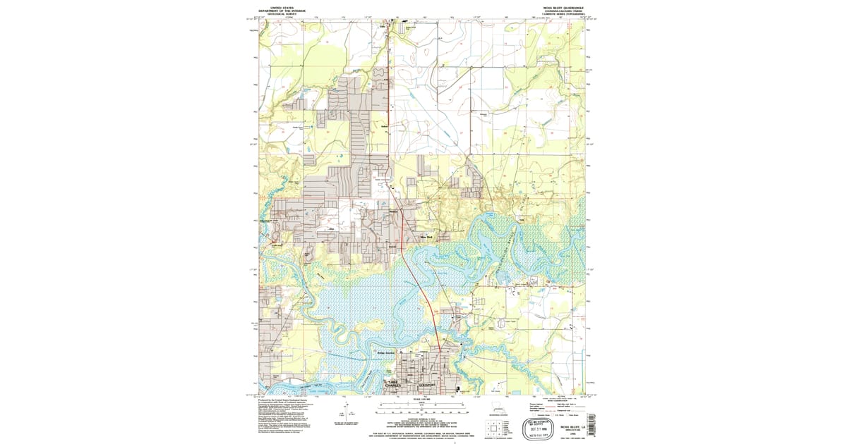 1990s Maps of Moss Bluff, LA | Pastmaps