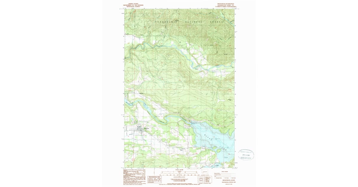 1987 Map of Mossyrock, WA — High-Res | Pastmaps