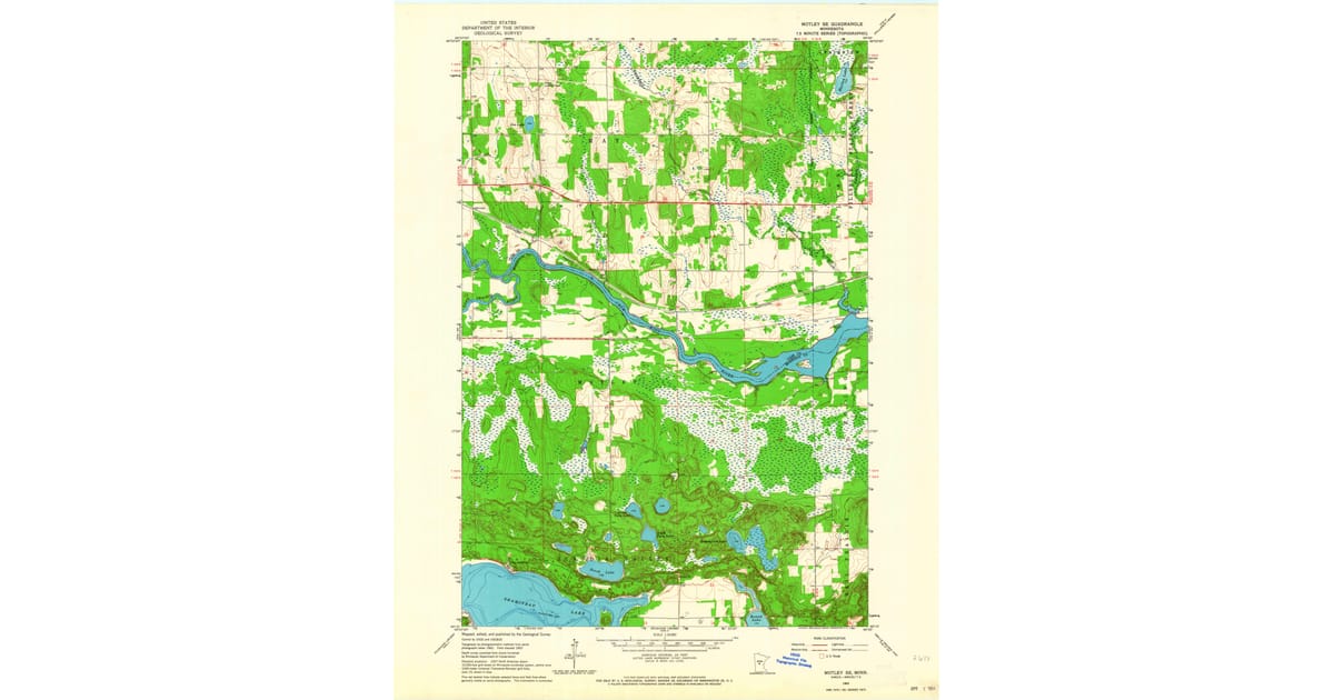 1963 Map of Motley SE, Morrison County, MN — High-Res | Pastmaps