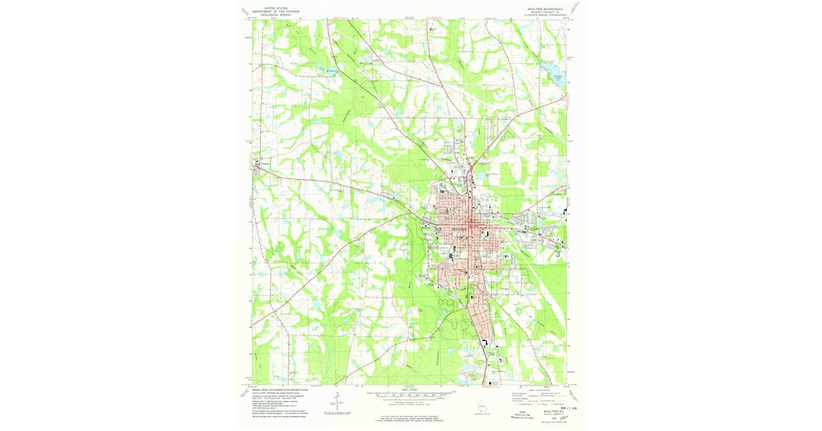 1978 Map of Moultrie, GA — High-Res | Pastmaps