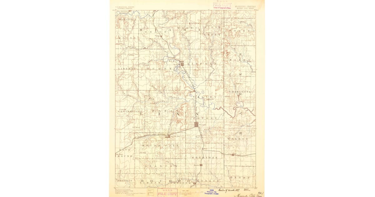 Old Maps of Worland, MO for Metal Detecting | Pastmaps
