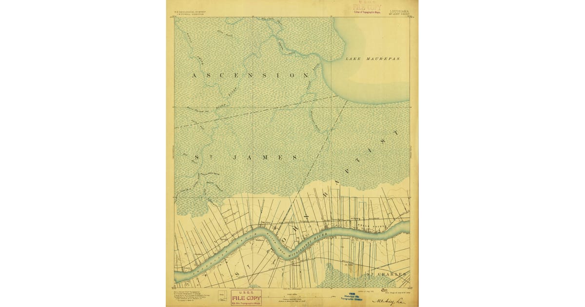 Old Maps of Livingston Parish, LA for Genealogy | Pastmaps
