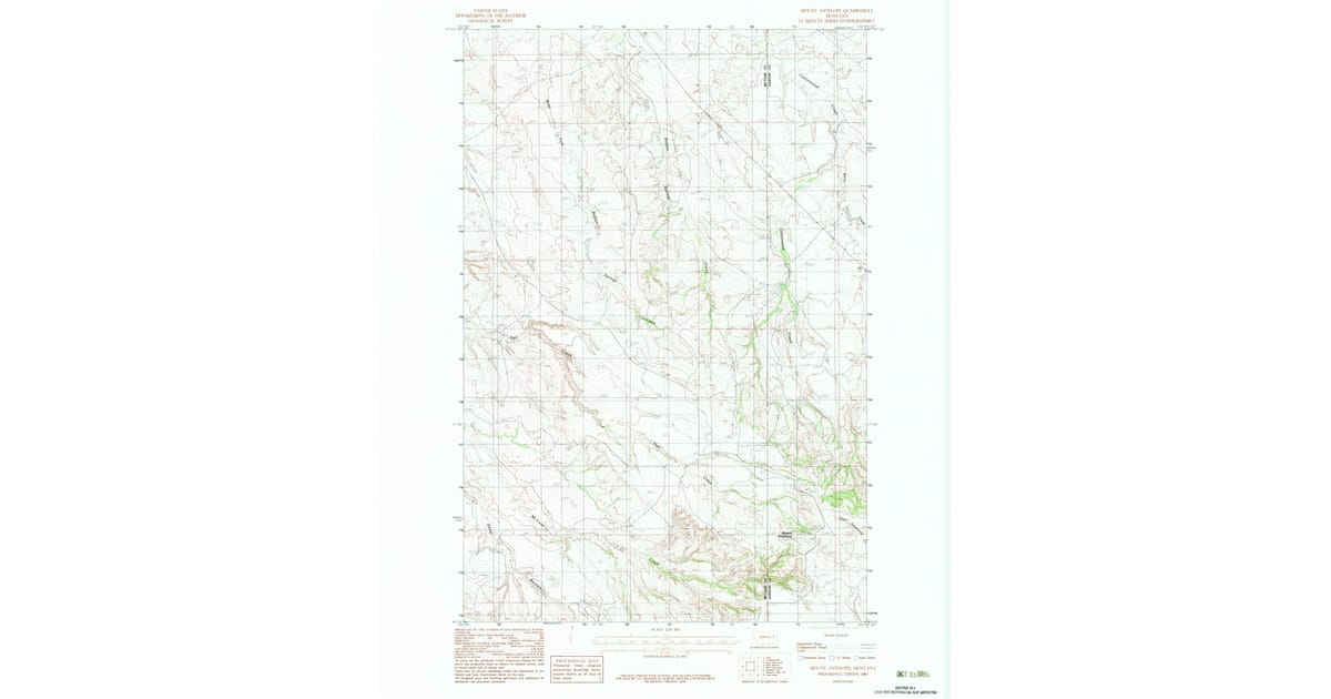 1983 Map of Mount Antelope, McCone County, MT — High-Res | Pastmaps