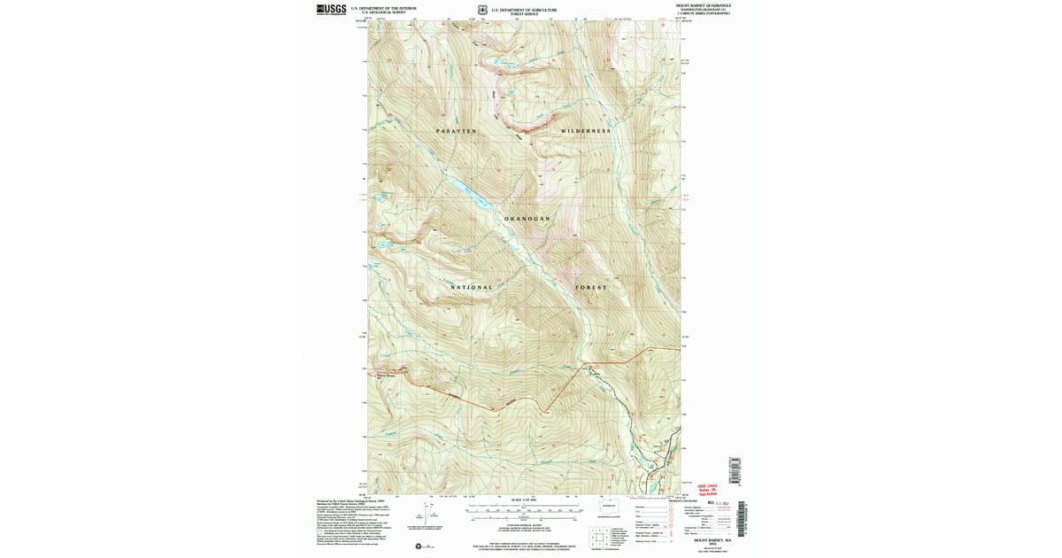 2002 Map of Mount Barney, Okanogan County, WA — High-Res | Pastmaps