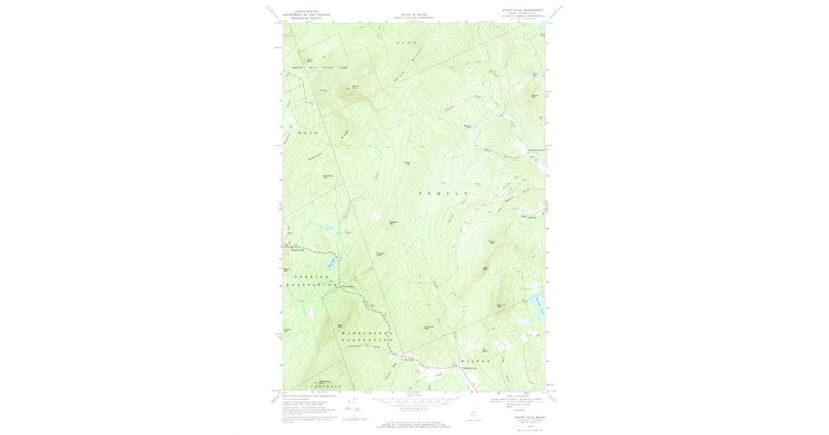 1968 Map of Mount Blue, Franklin County, ME — High-Res | Pastmaps