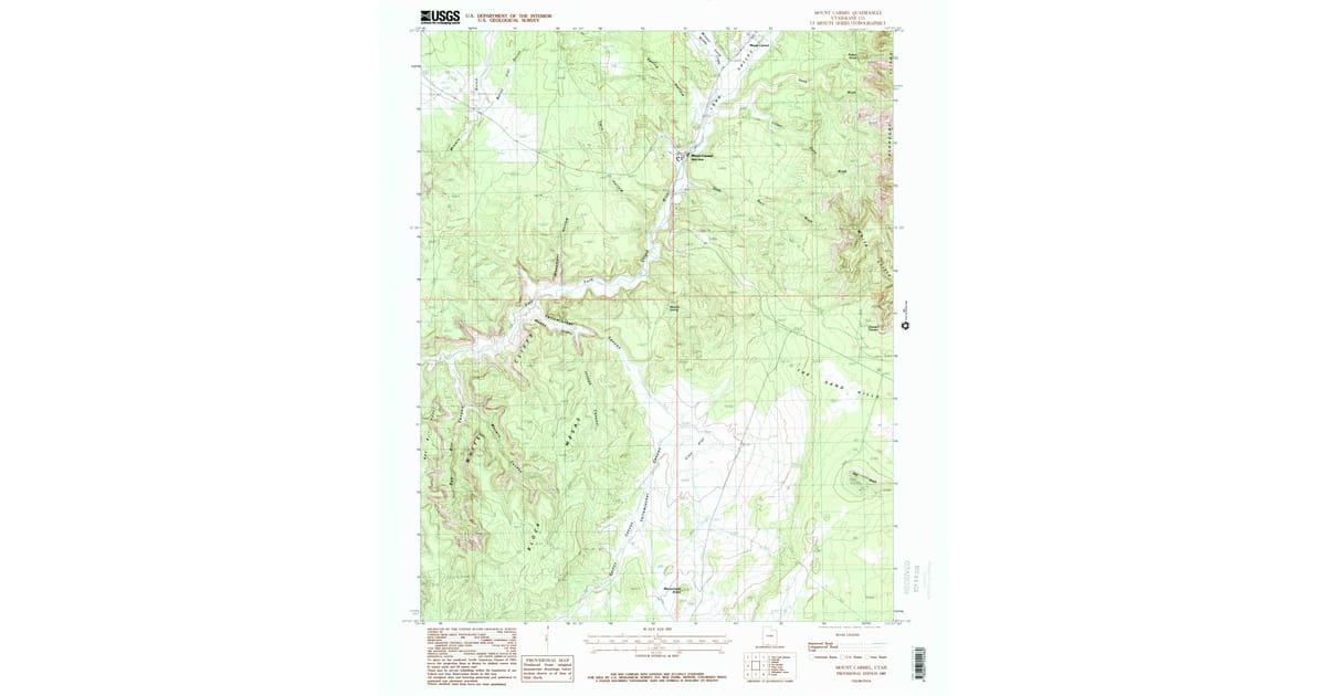1985 Map of Mount Carmel, Kane County, UT — High-Res | Pastmaps