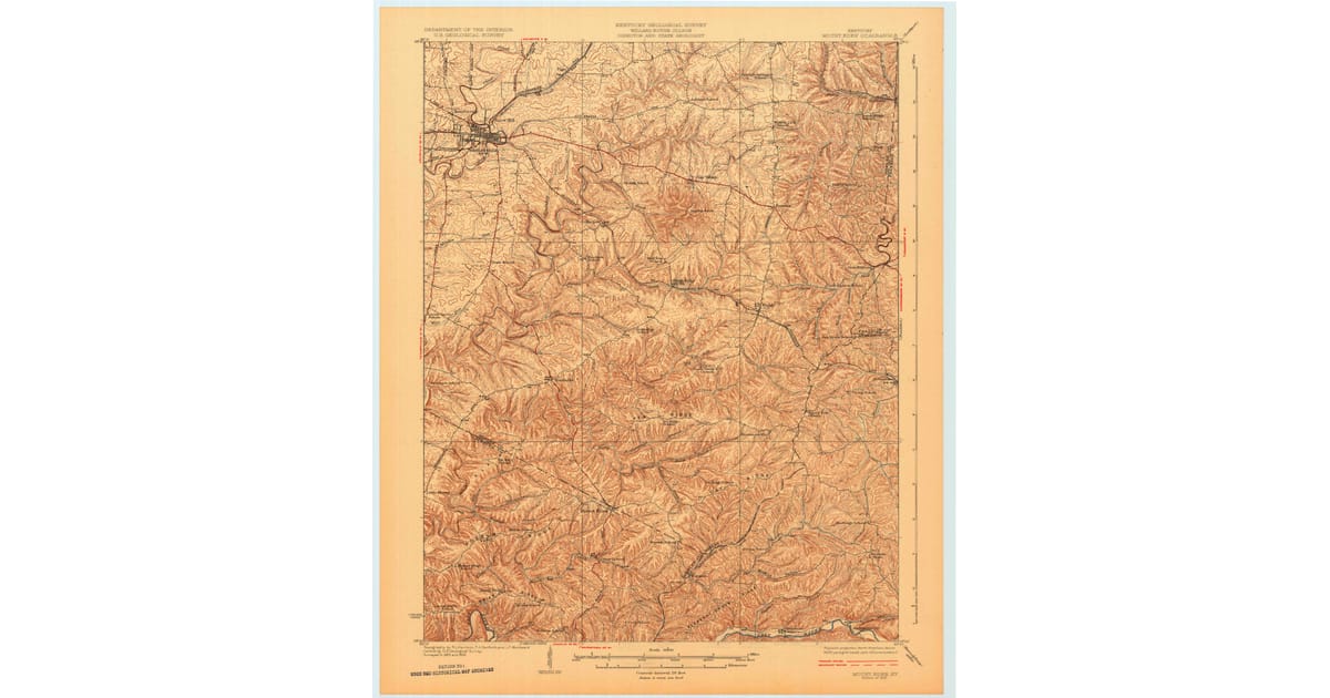 1927 Map of Mount Eden, Shelby County, KY — High-Res | Pastmaps