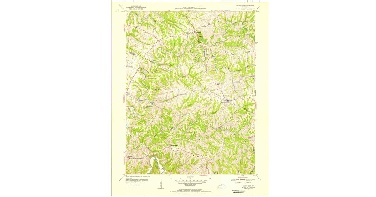 1954 Map of Mount Eden, Spencer County, KY — High-Res | Pastmaps