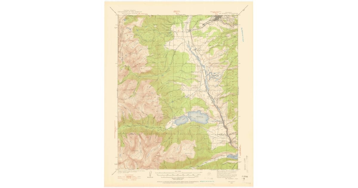 1935 Map of Mount Elbert, Lake County, CO — High-Res | Pastmaps