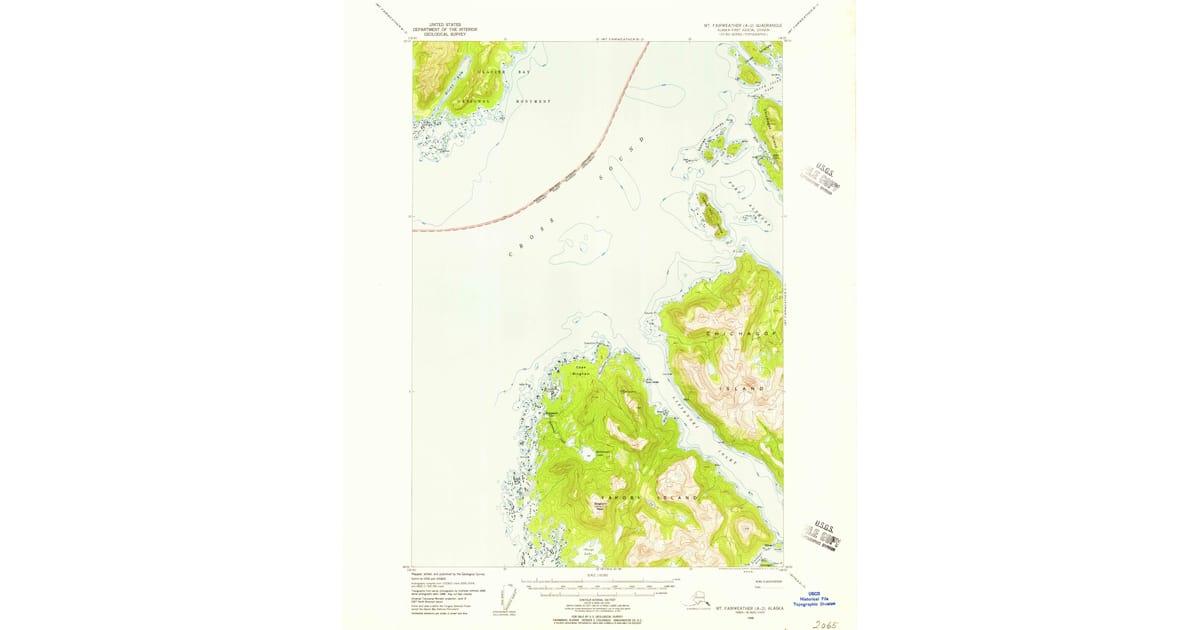 1948 Map of Mount Fairweather A-2, Hoonah-Angoon Borough, AK — High-Res ...