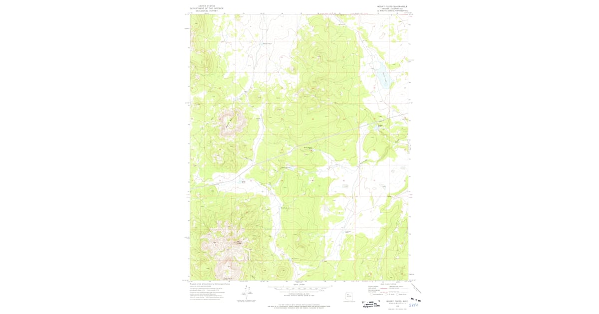 1973 Map of Mount Floyd, Coconino County, AZ — High-Res | Pastmaps