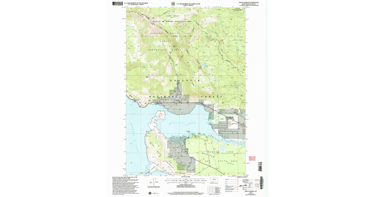 2000 Map of Mount Hebgen, Gallatin County, MT — High-Res | Pastmaps