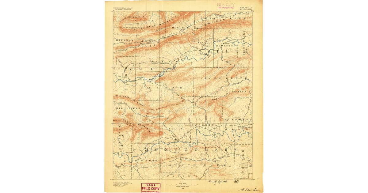 1800s (19th Century) Maps of Shark, AR | Pastmaps