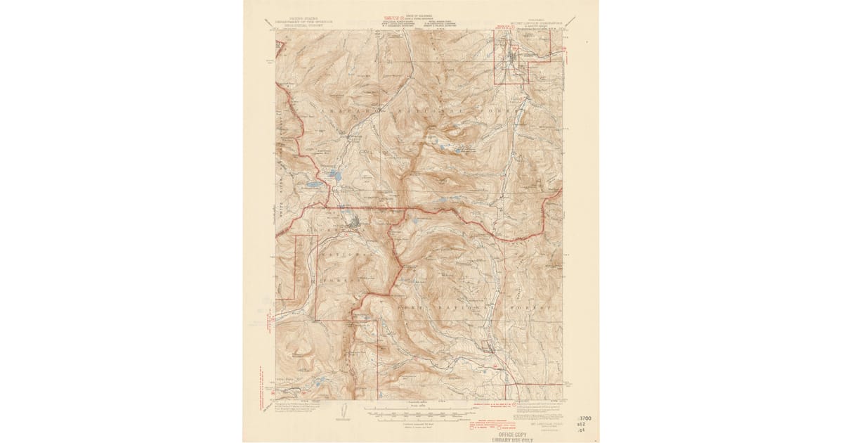 1945 Map of Mount Lincoln, Summit County, CO — High-Res | Pastmaps