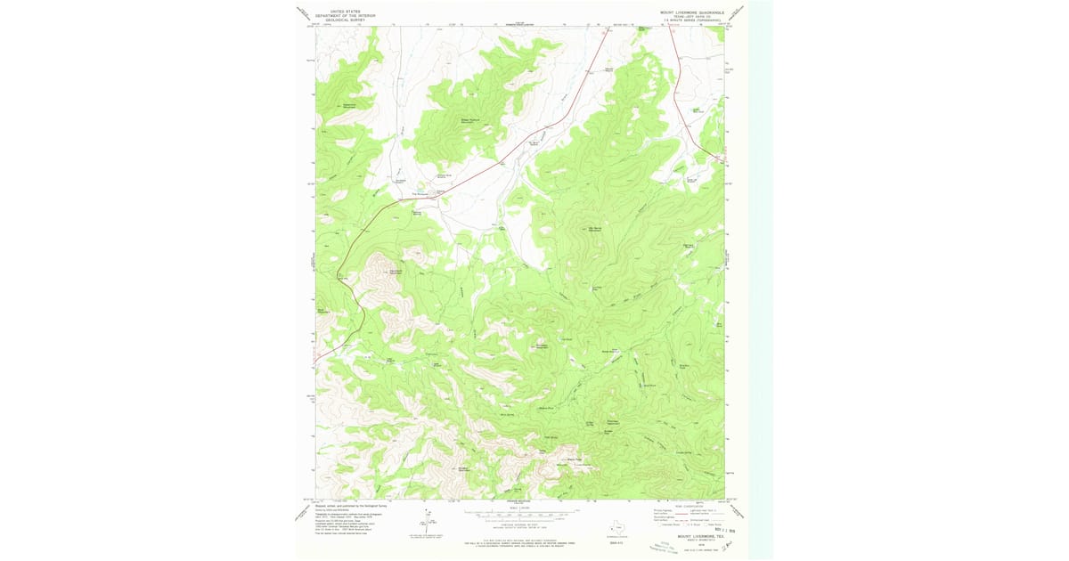 1978 Map of Mount Livermore, Jeff Davis County, TX — High-Res | Pastmaps