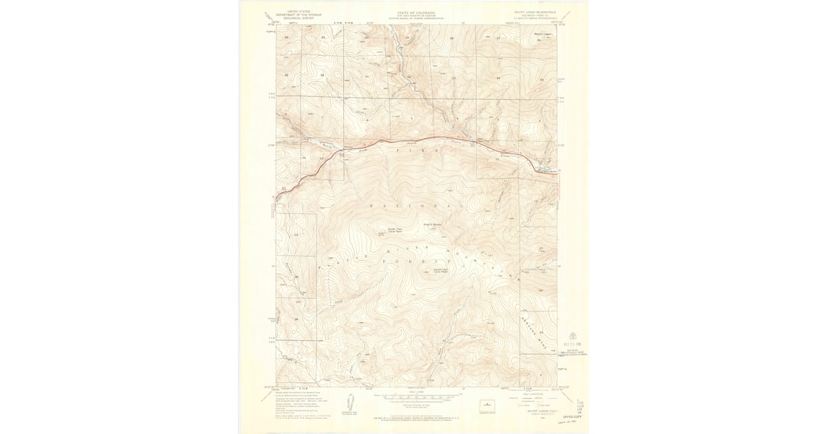 1945 Map of Mount Logan, Park County, CO — High-Res | Pastmaps